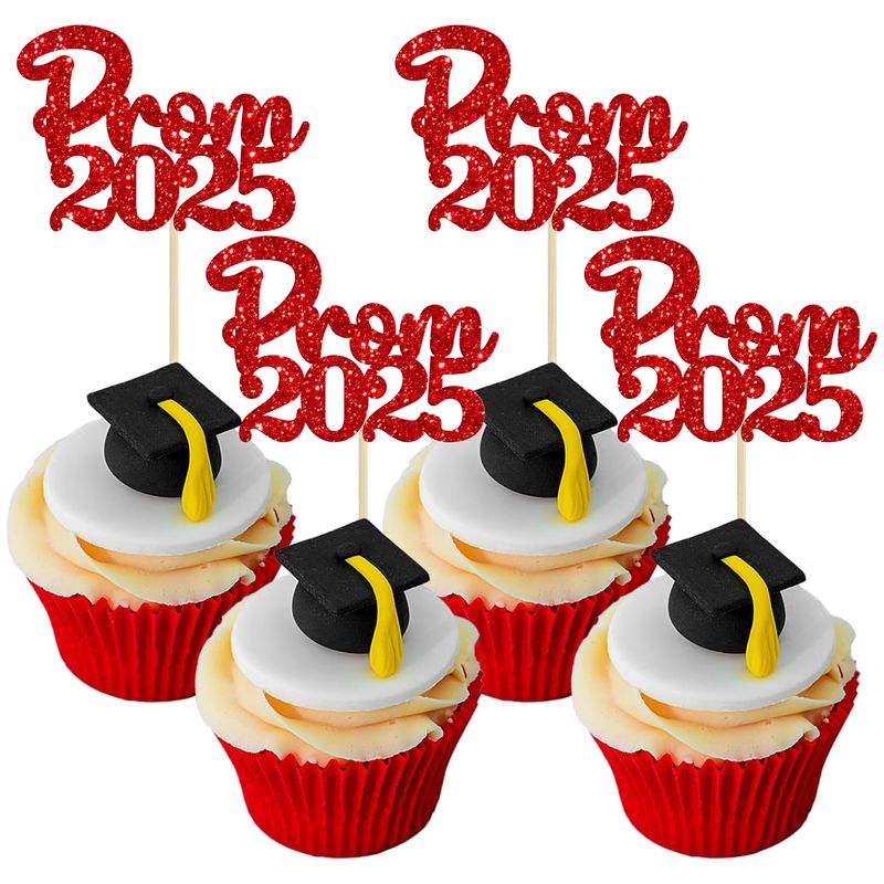 Gyufise 24Pcs Prom 2025 Cupcake Toppers 2025 Graduation Cupcake Picks ...
