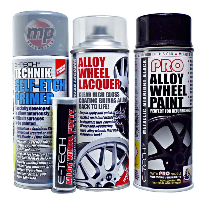 MP Essential 4 Step System Alloy Wheel Restore Refurbishment Repaint Pack | Alloy Wheel Primer ...