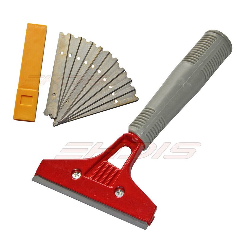 4" Floor Scraper w/ Handle, Wallpaper Removal Paint Strip Scraping ...
