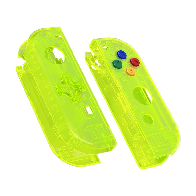 eXtremeRate Clear Lime Green Joycon Handheld Controller Housing (D-Pad ...