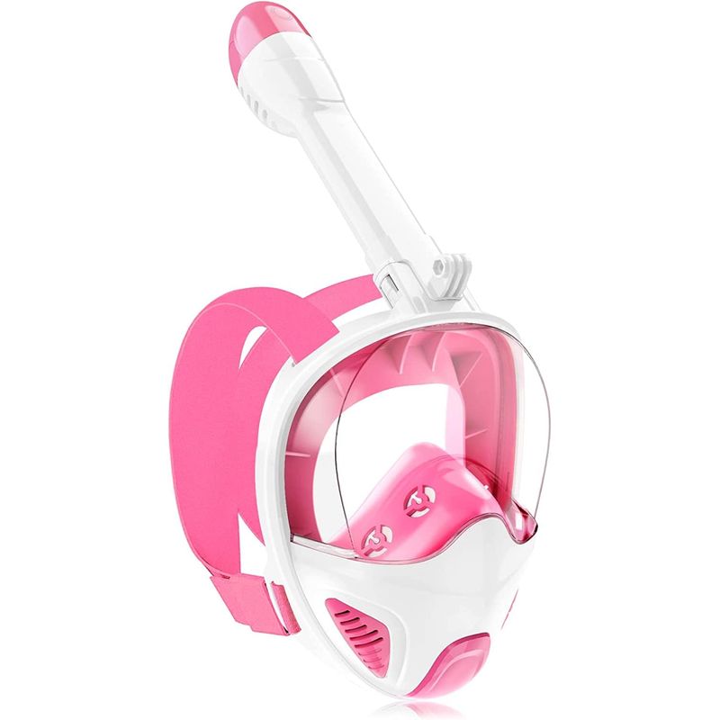 JRing Snorkeling Mask with Side Breathing System, 180° Panoramic View ...