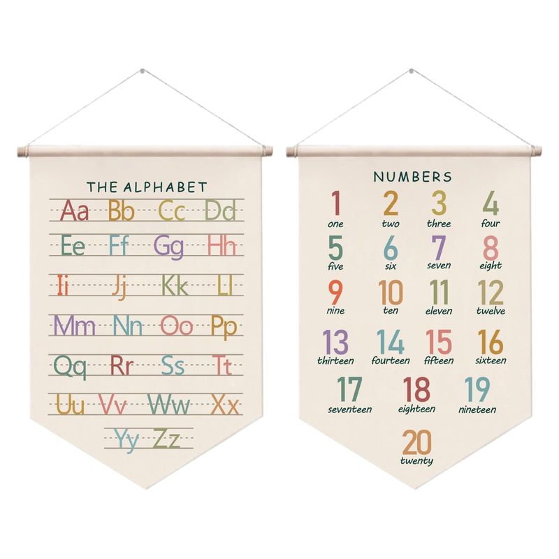 Barri Design Alphabet Wall Banner Number Wall Hanging Alphabet Number ...
