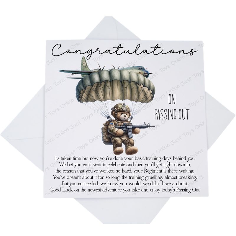 Army Passing Out Card, Paratrooper Congratulations Card with Poem Verse ...