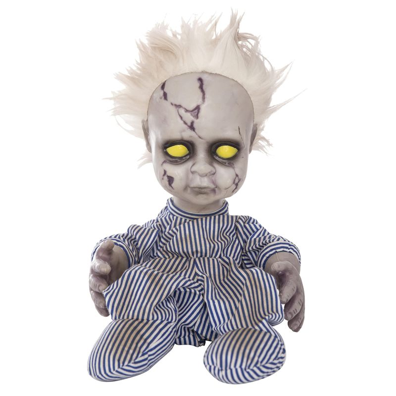 EVAPLUS 11inch Halloween Haunted House Crying Baby Terror Decoration ...