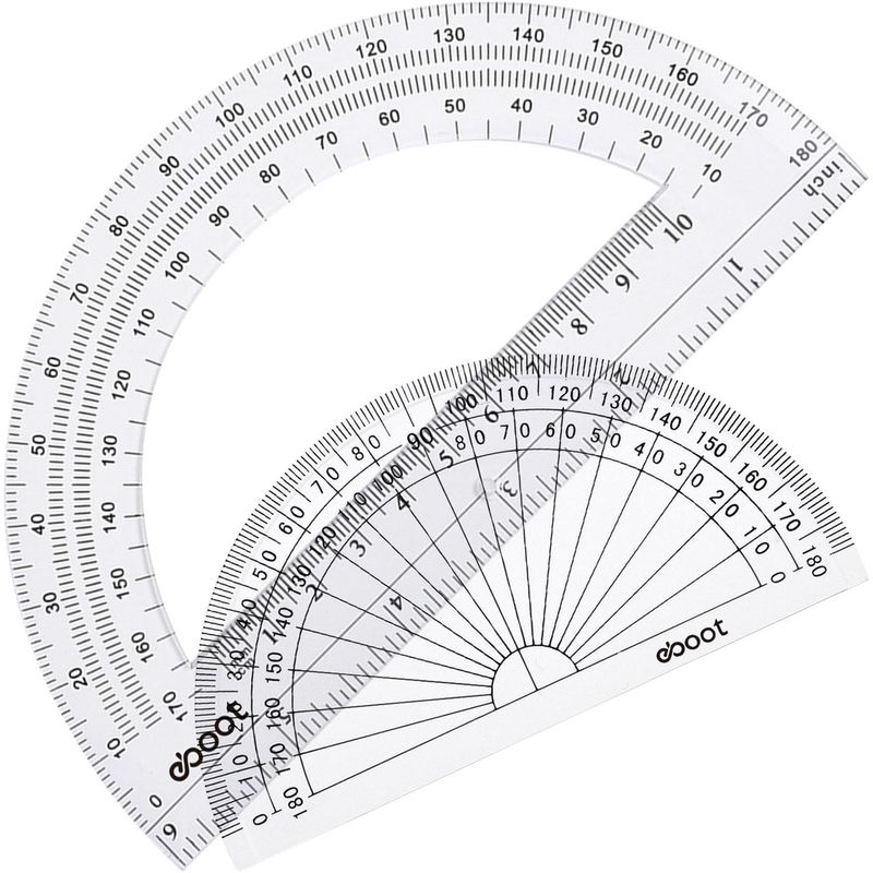 eBoot Plastic Protractor Protractor 180 Degrees, 4 Inch and 6 Inch ...