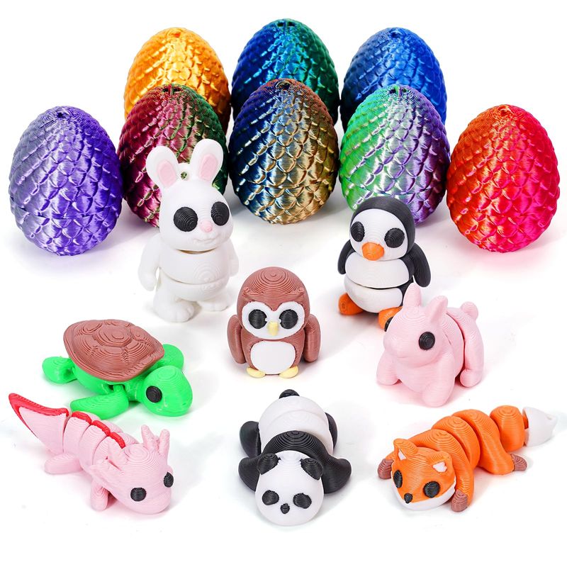 16pcs Mini Dragon Eggs 3D Printed Animals Mini Easter Basket Stuffers ...
