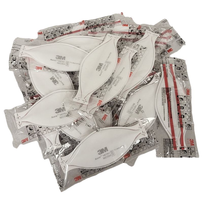 25 PACK 3M Aura 1870+ Face Mask NIOSH Approved N95 Particulate ...