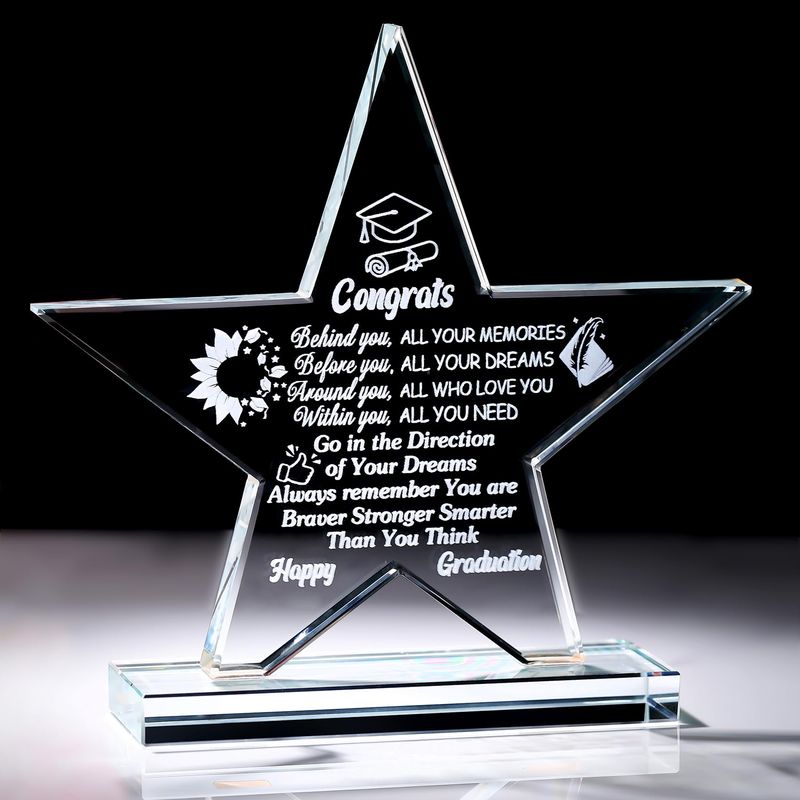 Graduation Gifts for Her Him Engraved Glass Plaque Keepsakes for ...