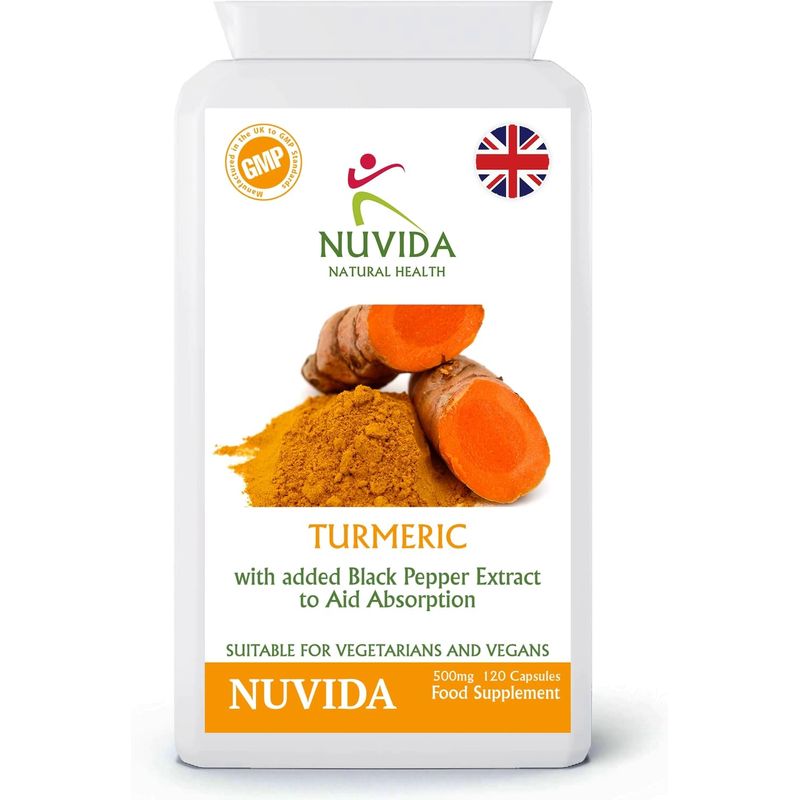 Turmeric and Black Pepper Capsules High Strength - 120 Turmeric ...