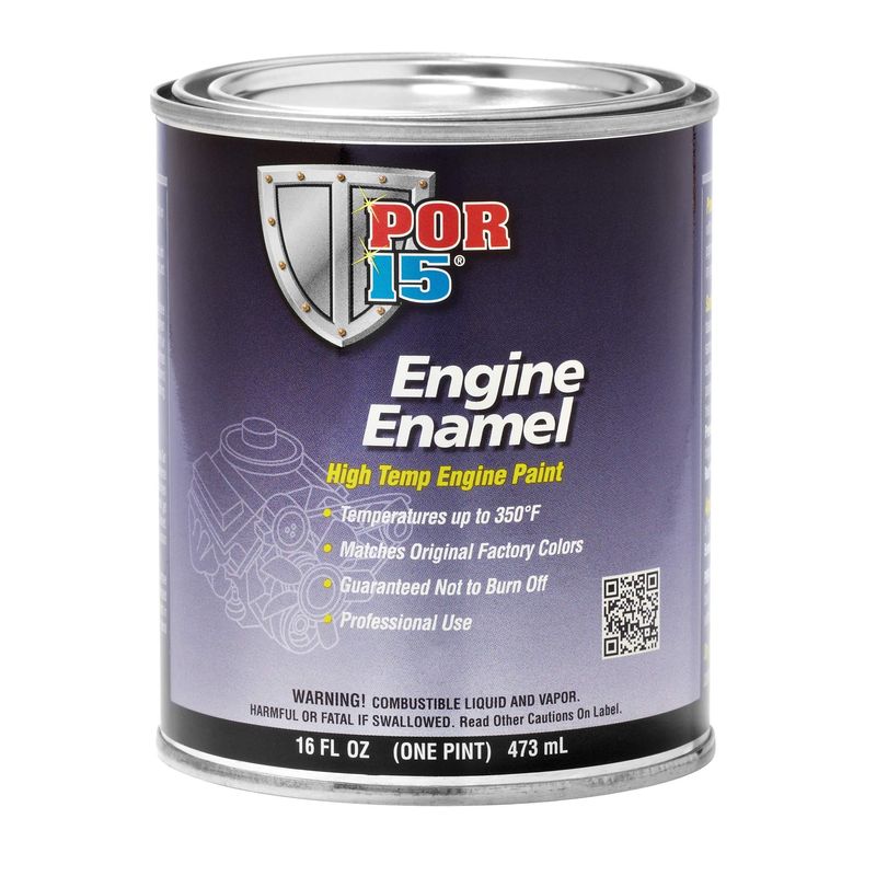 POR-15 Engine Enamel, High Temperature Engine Paint, 16 Fluid Ounces ...