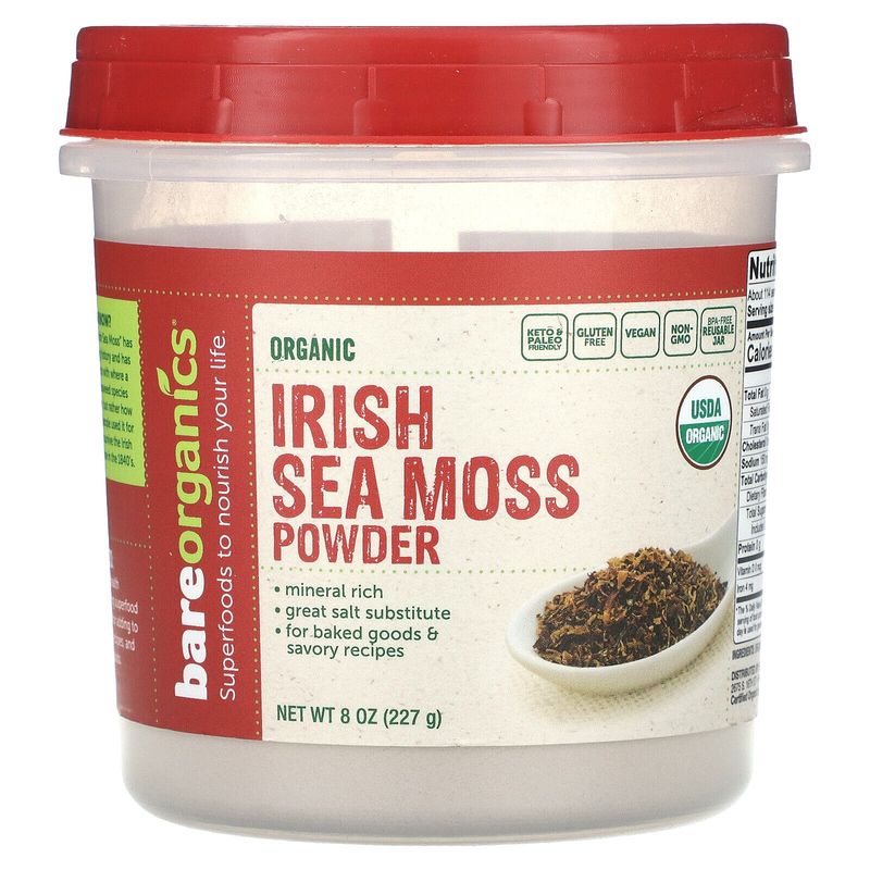 Organic Irish Sea Moss Powder, 8 oz (227 g) - EveryMarket