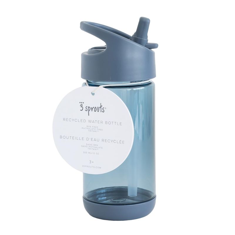 3 Sprouts Recycled Plastic Kids Water Bottle, Eco-Friendly Water ...