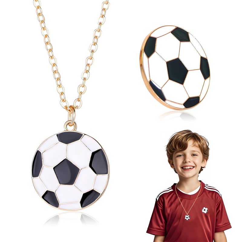 FloraMolly Football Chains for Boys and Brooch, Golden Robust Cross ...