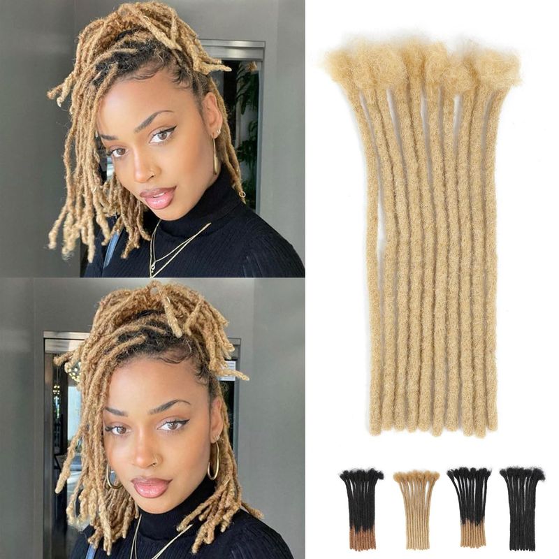 8Inch Dreadlock Extensions Loc Extensions Human Hair 0.6CM 100% Real ...