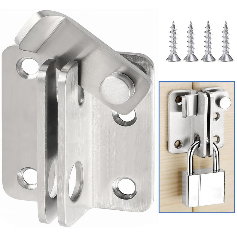 Litensh Shed Lock Flip Door Bolt Lock Gate Latch Lock Padlock Hasp for ...