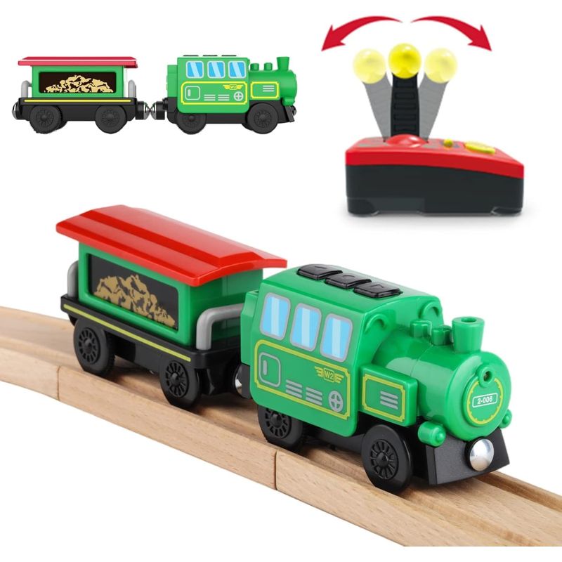 Battery Operated Locomotive Train Set for Wooden Train Tracks,Powerful ...