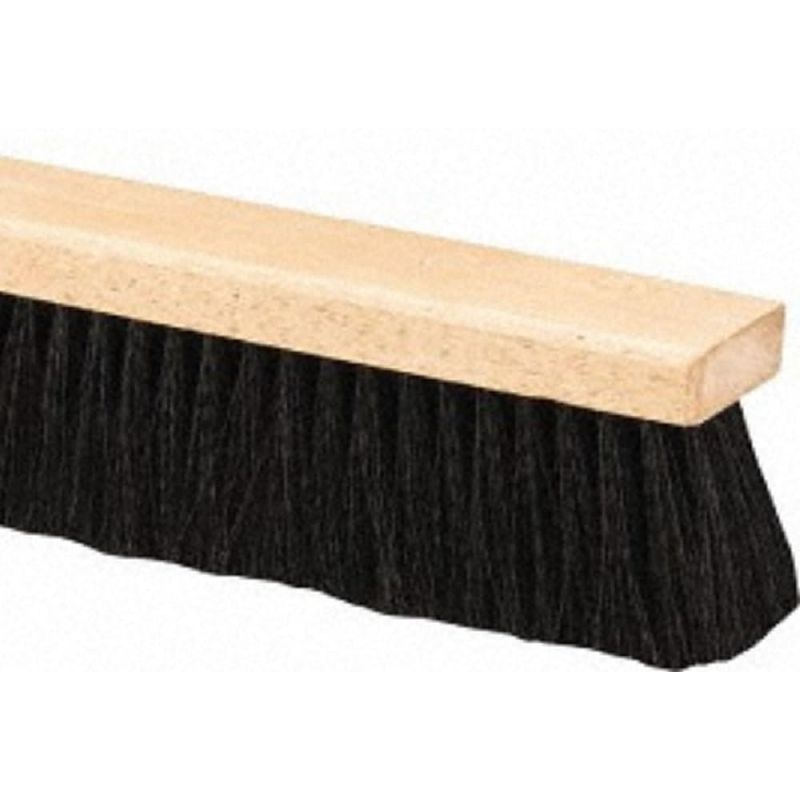 PRO SOURCE 36" Push Broom Head: Poly Bristles, Threaded Wood Block ...