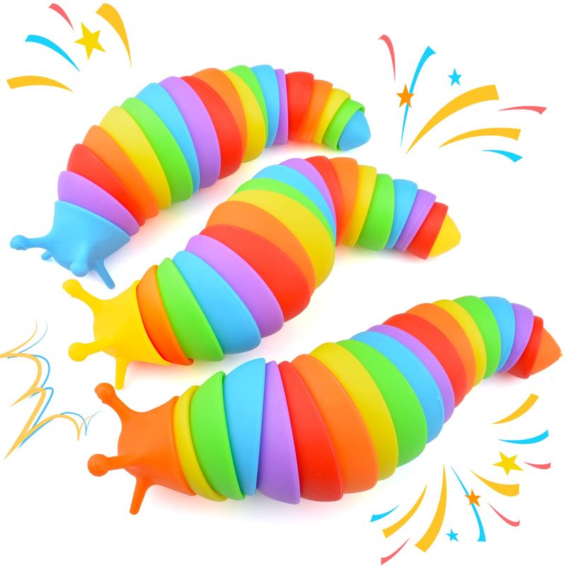 Cevioce Fidget Slug Toy, Sensory Slug Fidget Toys for Kids & Adults ...