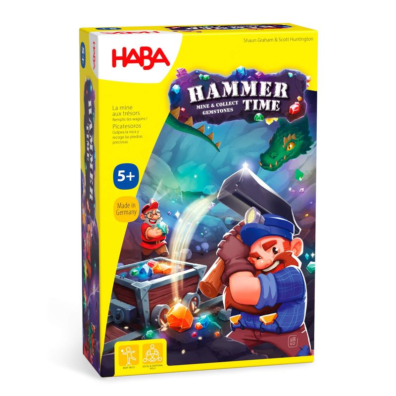 HABA Hammer Time - Simple Rules - Fast Playing - Treasure Hunt Game for ...
