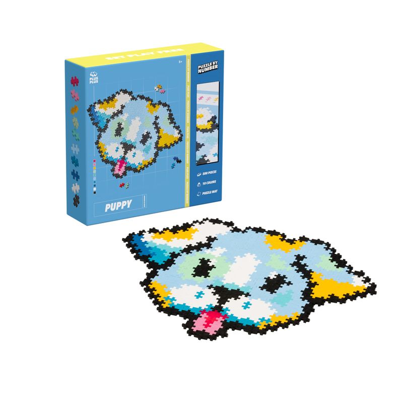 PLUS PLUS Building Blocks Toy - Puzzle by Number Puppy, Logic Build ...