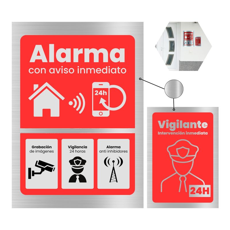TECET Aluminium Alarm Poster | Security Sign | A4 Size | Professional ...