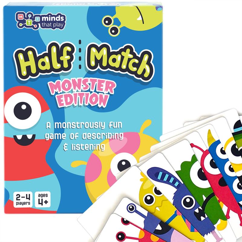 Half Match Minds That Play Monster Edition - Back to School Game for ...