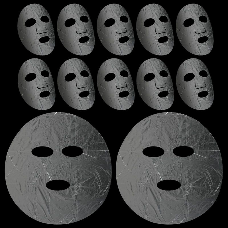 Ptwola 200 Sheets Facial Plastic Mask, Disposable Transparent ...