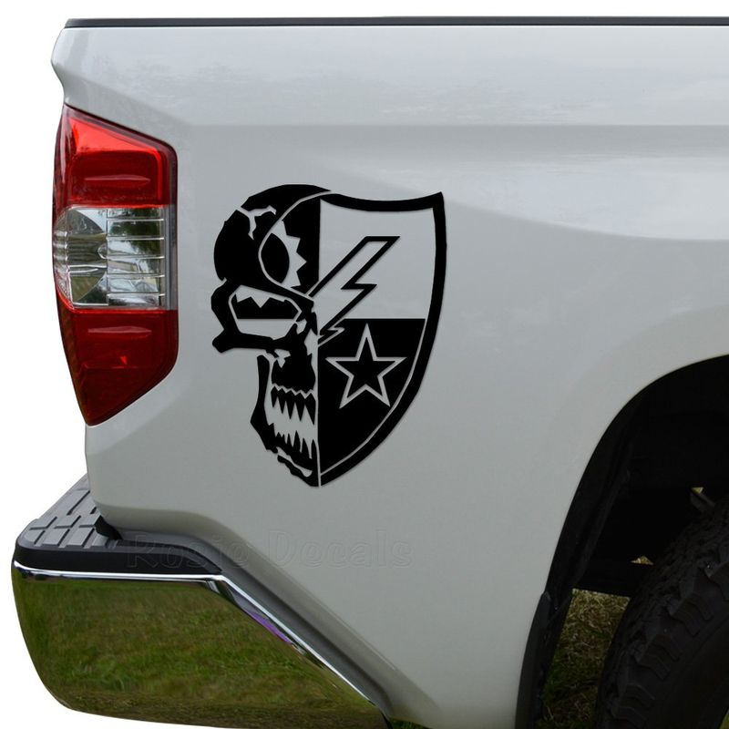Rosie Decals Death Skull 75th Ranger Regiment Army Die Cut Vinyl Decal ...