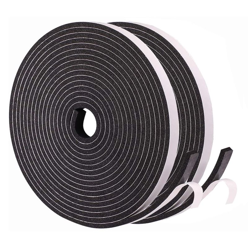 Adhesive Weather Stripping Foam Tape 9mm(W) x 3mm(T) Draught Excluder ...
