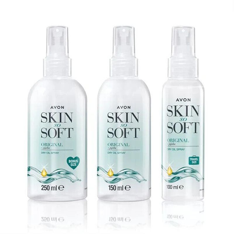 Avon Skin So Soft Avon Original Dry Oil Spray Set 16.9 fl oz - 500 ml ...
