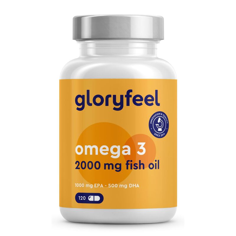 Omega 3 Capsules - High Strength - with 2000mg Fish Oil, 1000mg EPA ...