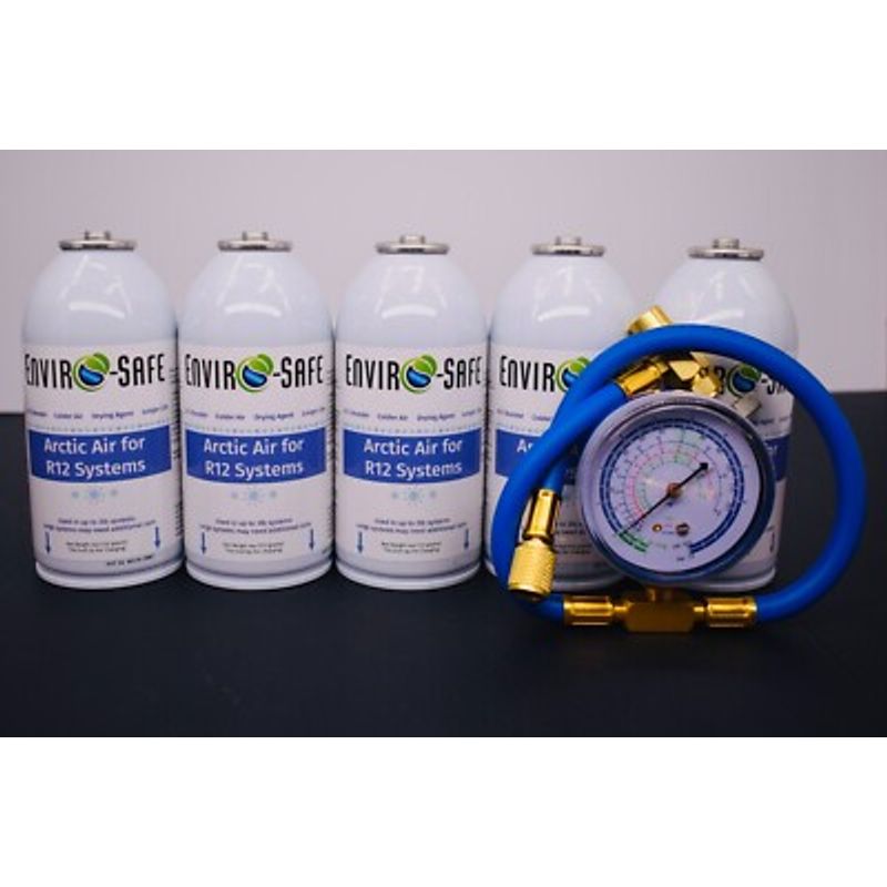 Arctic Air for R12, Refrigerant support, 5 cans Brass Gauge - Online ...
