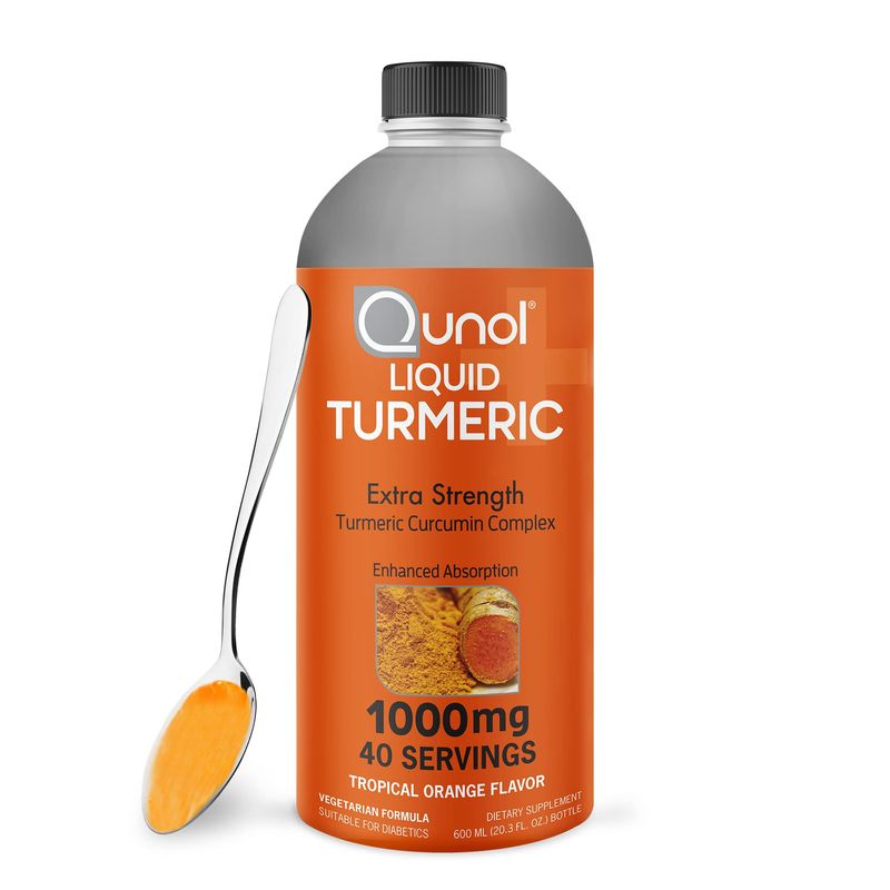 Qunol Liquid Turmeric Curcumin with Black Pepper, Turmeric Supplement ...