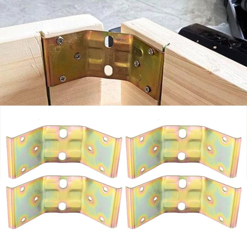4Pcs Corner Braces Brackets for Table Legs, Steel Corner Bracket Frame ...