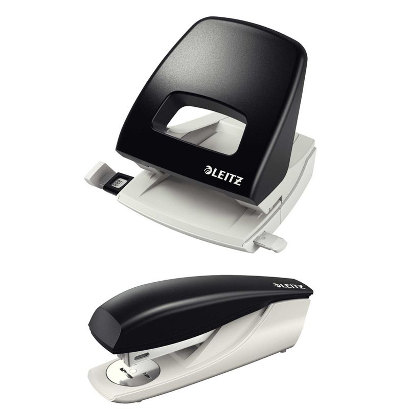 Leitz NeXXt Series Office Hole Punch 5005, 25 Sheets, Stop Rail with ...