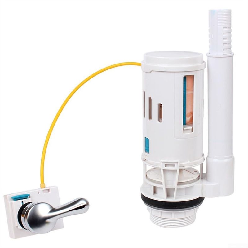 2 Inch Toilet Cistern Dual Flush Valve Overflow Lever Operated Plastic ...