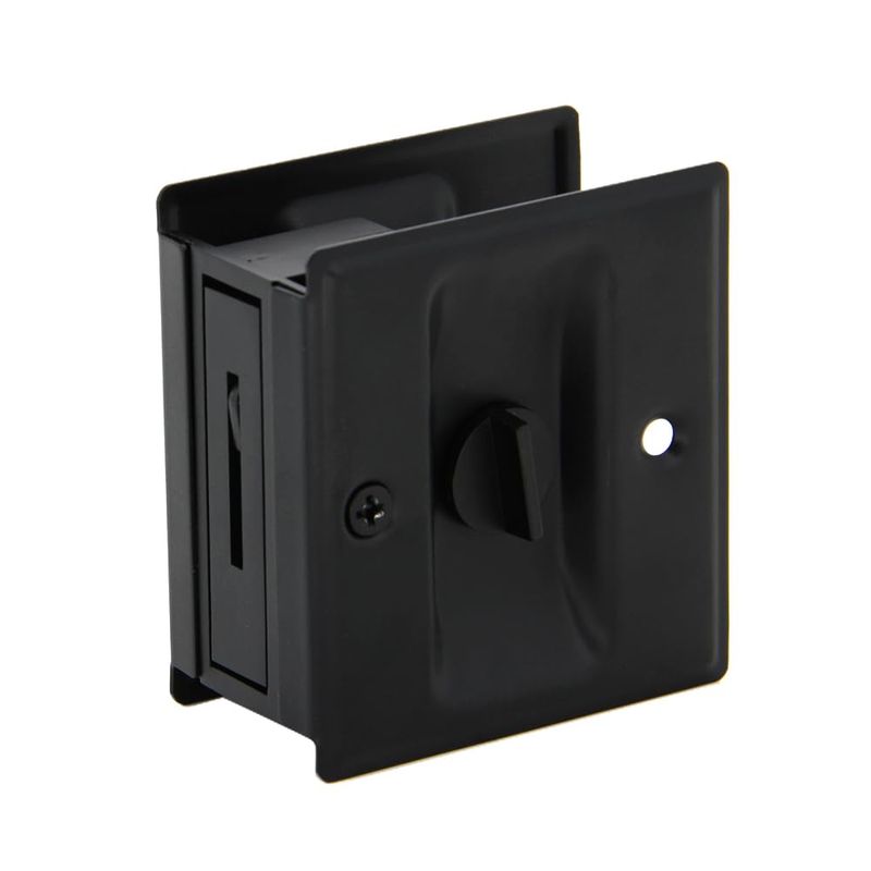 Privacy Sliding Door Lock with Pull, Solid Brass Pocket Door Privacy ...