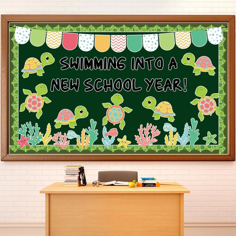 Justforjoyful Sea Turtle Bulletin Board Set Ocean Cutout Classroom ...