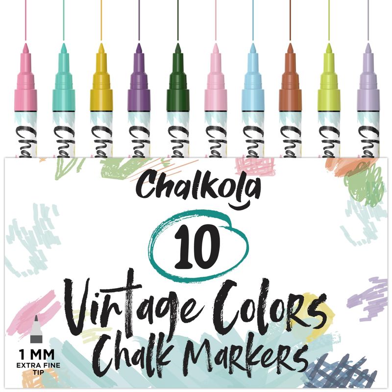 Extra Fine Tip Liquid Chalk Pens for Chalkboard, Blackboards, Window ...