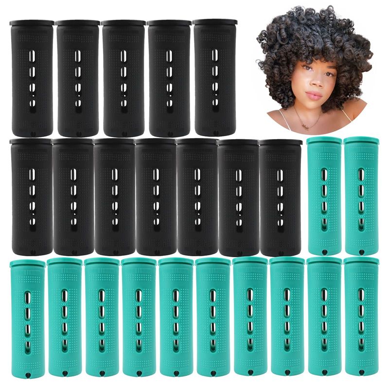 Large Perm Rods Set 24 pcs Green Black Color Jumbo Perm Rods for ...