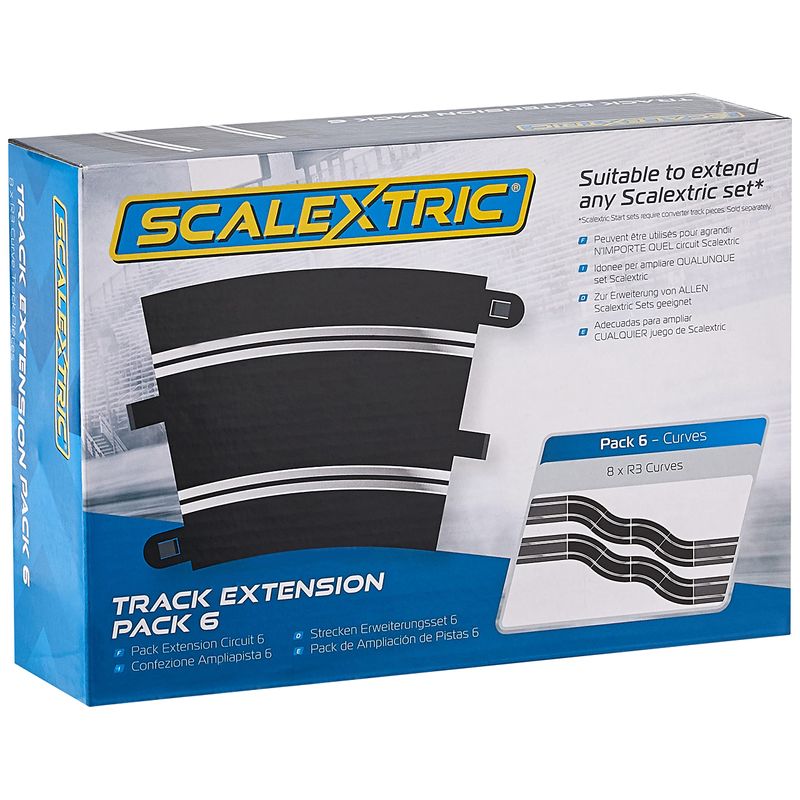 Scalextric Extension Pack 6 1:32 Scale Radius 3 Curves x 8 C8555 Slot ...
