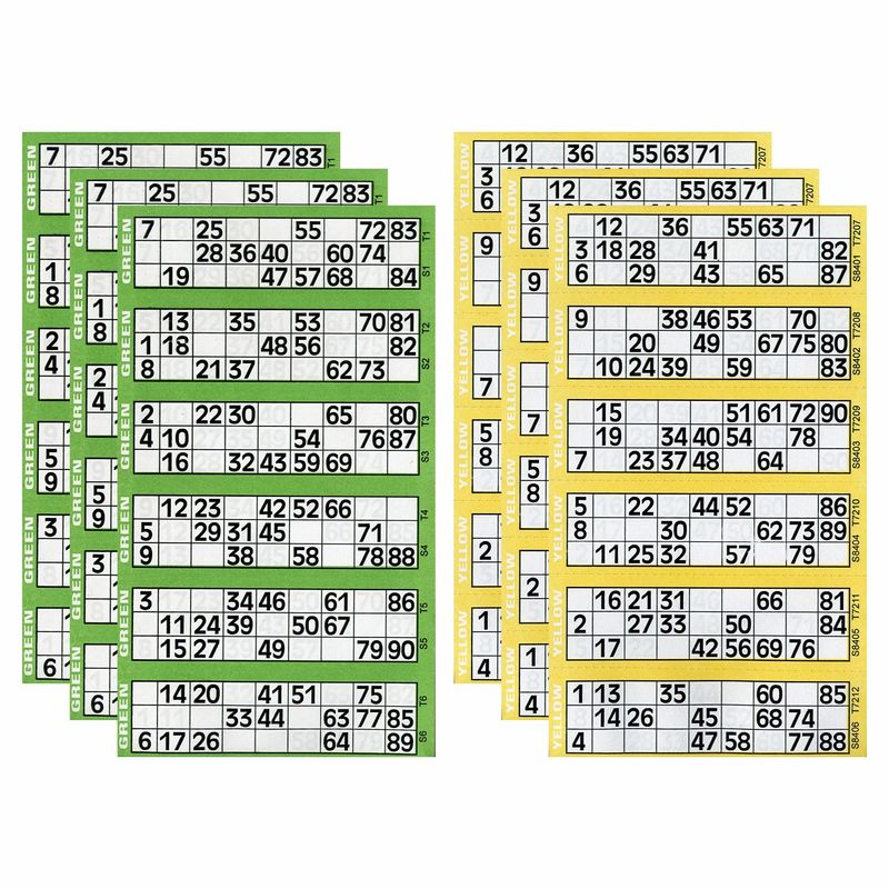 M1SS Set of 6 - Bingo Books 6 to view 600 Large Bingo Tickets Pads ...
