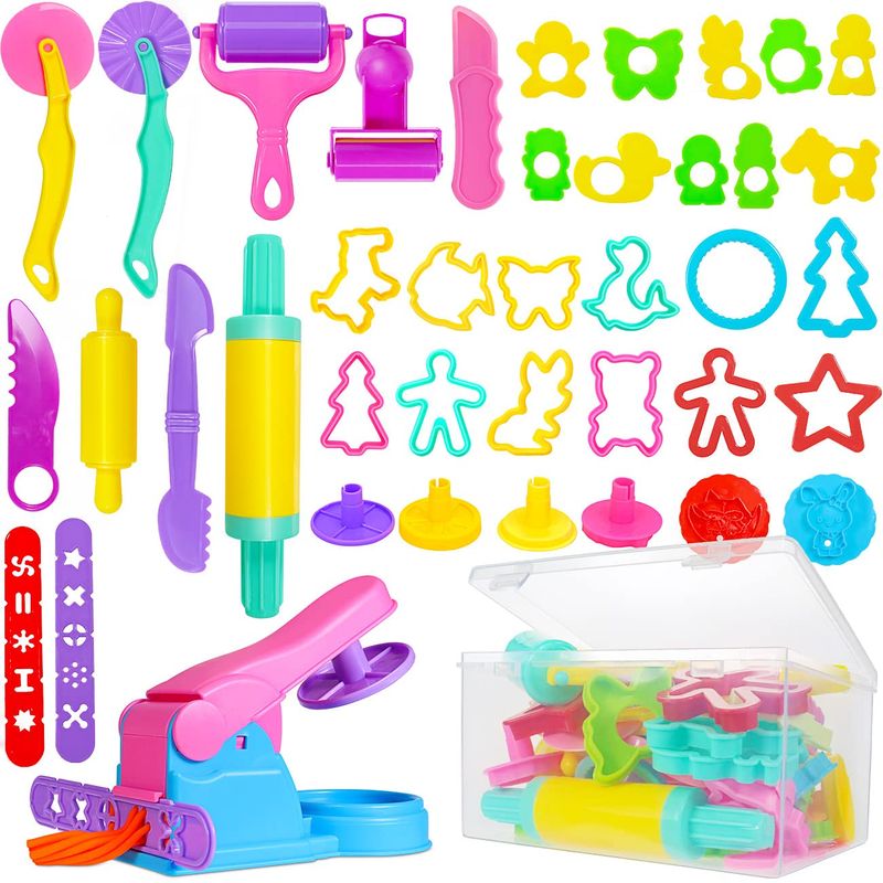 Jiosdo Playdough Tools and Cutters, 40 Pcs Play Dough Tools Playdough ...