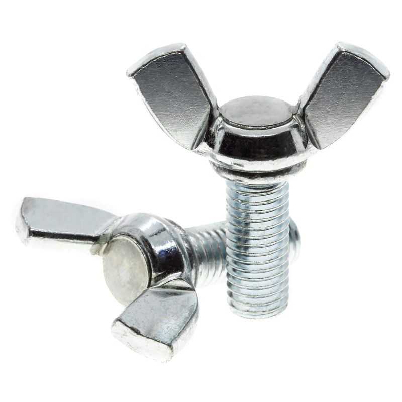M6 (6mm x 16mm) Butterfly Wing Screws Thumb Screws Wing Bolts Steel ...