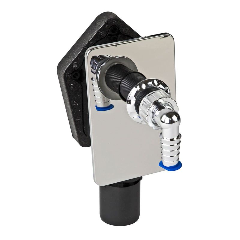 Haas 2028 PE Flush-Mounted Appliance Siphon with Sound Insulation Plate ...