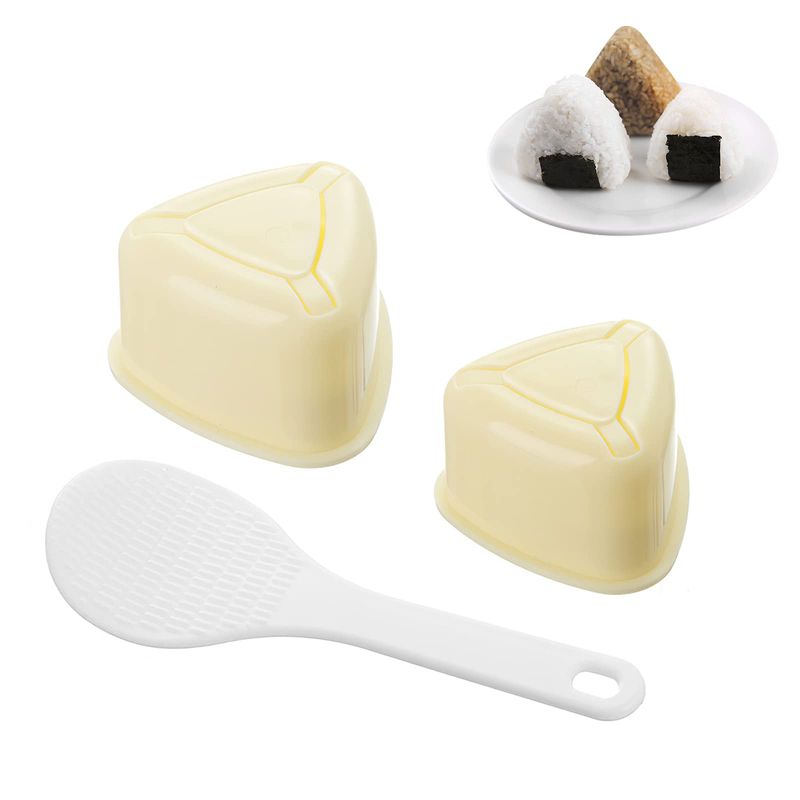 Onigiri Mould, Triangle Onigiri Maker Mould with Rice Spoon, 3 Pieces ...