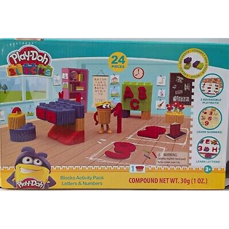 Play Doh Blocks-activity pack-24 Pieces-letters and Numbers Set-by ...