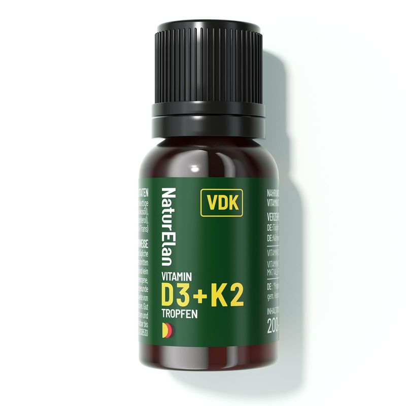 Vitamin D3 K2 High Dose Drops - 10 ml, 1000 IU Vitamin D3 per Drop ...