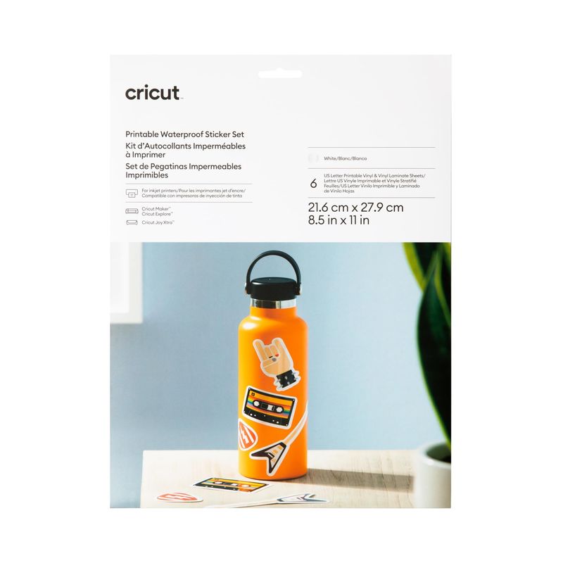 Cricut Waterproof Sticker Paper - US Letter Size (8.5in x 11in ...