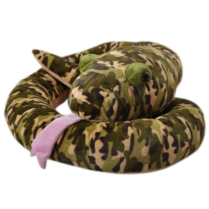 The Petting Zoo Camo Green Snake Stuffed Animal Plushie, Gifts for Kids ...